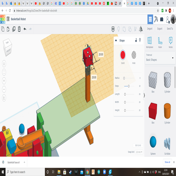 Tinkercad Robotics for School: Basketball Machine! - Tinkercad