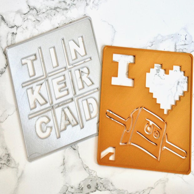 Easy 3D Print Stencil - Tinkercad