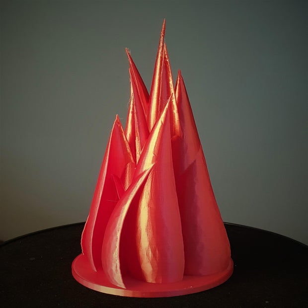 Flame Ornament (from a Water Droplet) - Tinkercad