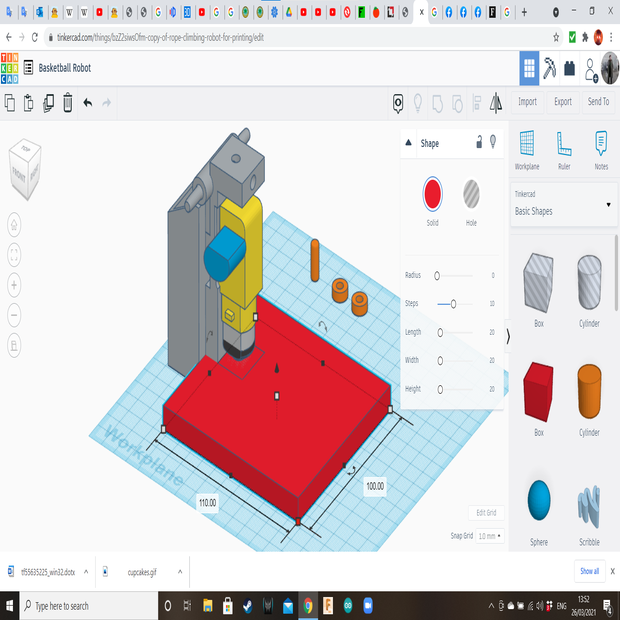 Tinkercad Robotics for School: Basketball Machine! - Tinkercad