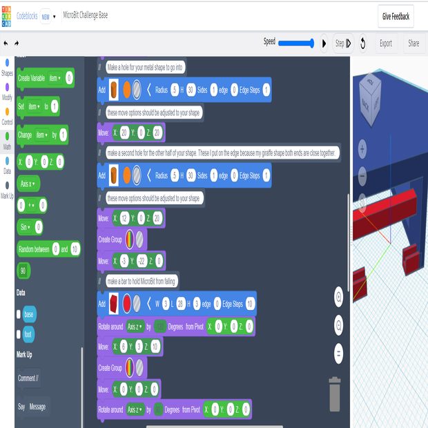 MicroBit Concentration Game - Tinkercad