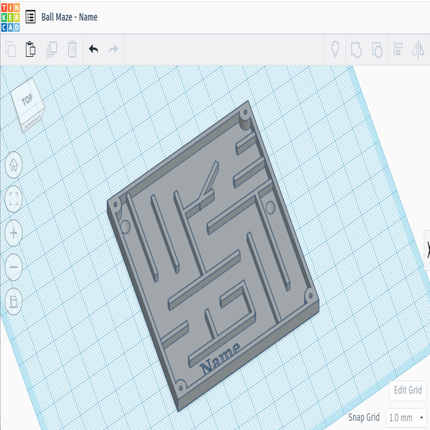 Moving Ball Maze - Tinkercad Student Project - Tinkercad