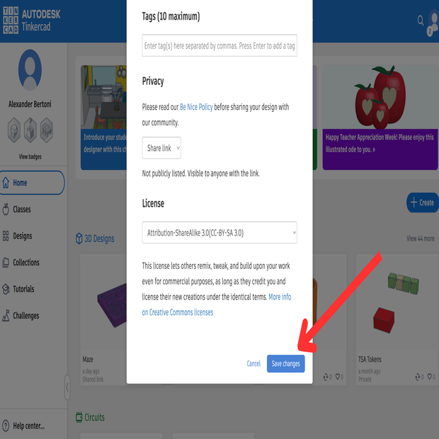 How To Email Tinkercad Links To A Teacher Tinkercad