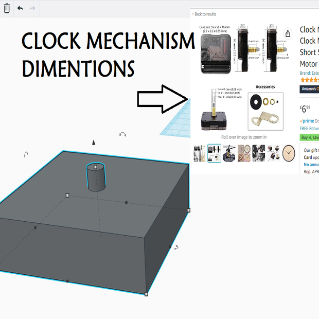 3D Printed Futuristic Space Age Wall Clock - Tinkercad