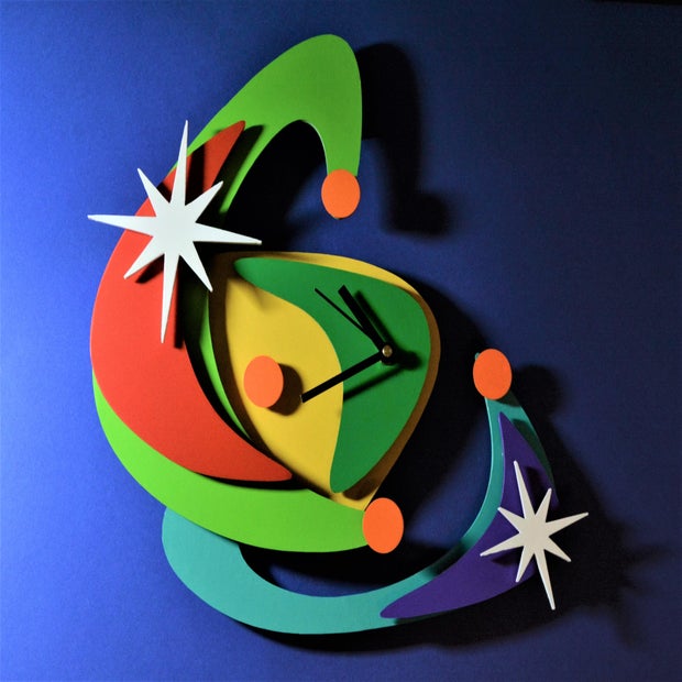 3D Printed Futuristic Space Age Wall Clock - Tinkercad