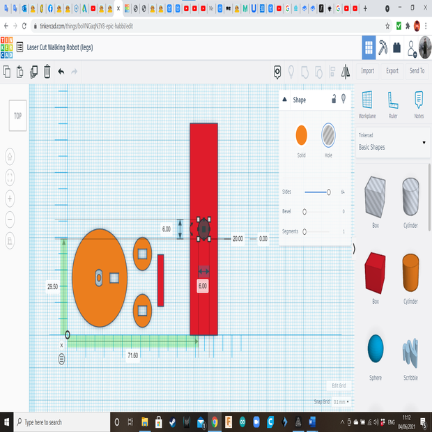 Tinkercad Robotics for School: Laser-cut Walking Machine! - Tinkercad
