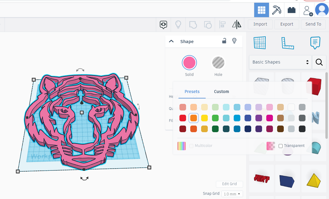 Multi Colored Sign Based Off of a Clip Art Image or Logo | Tinkercad
