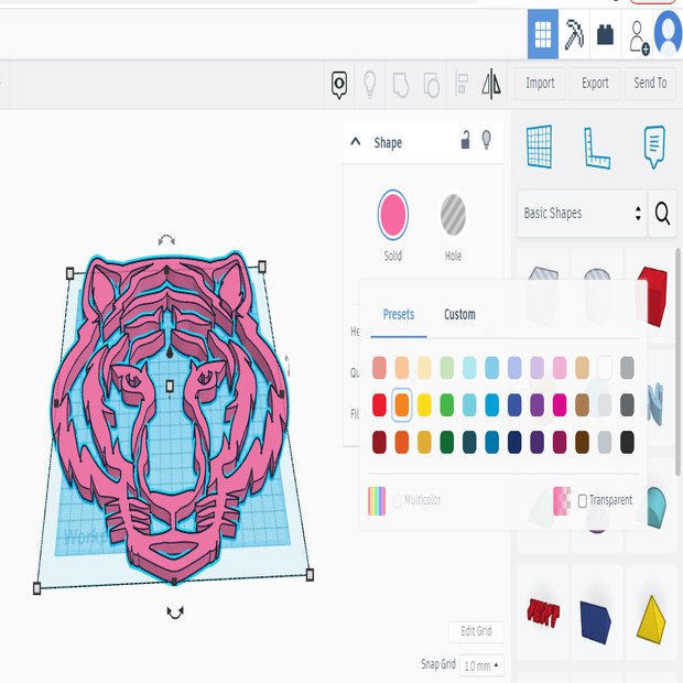 Multi Colored Sign Based Off of a Clip Art Image or Logo - Tinkercad