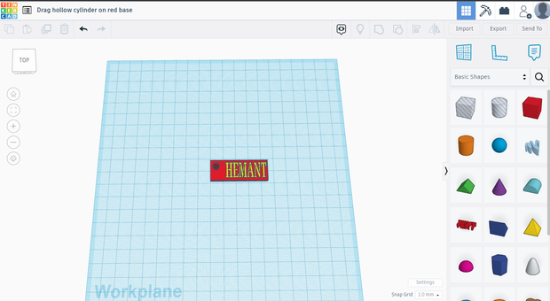 The Project Is Making Key Chain of the Students Name Using Tinkercad ...