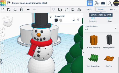 3D Print Your Own Snowglobe - Tinkercad