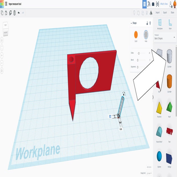 Tape Measuring Tool - Tinkercad