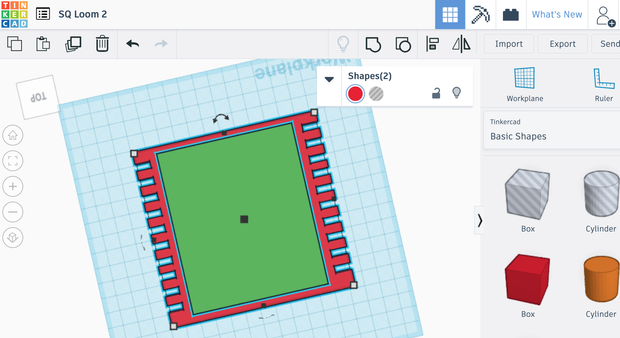3D Printed Mini Looms - Tinkercad