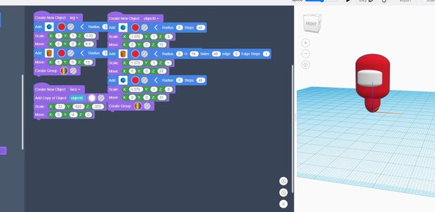 Among Us Character With Tinkercad Code Blocks Tinkercad