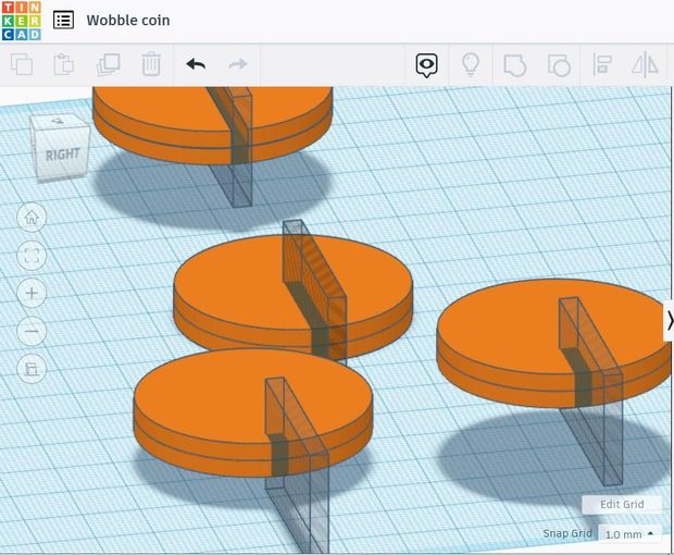 Wobble Coin Using Tinkercad for 3D Printing - Tinkercad