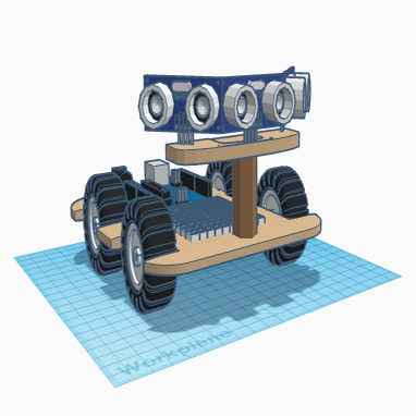 Hand Following Car Arduino And Ultrasonic Sensors Powered Tinkercad