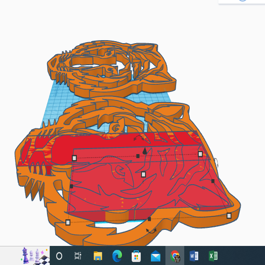 Multi Colored Sign Based Off of a Clip Art Image or Logo - Tinkercad