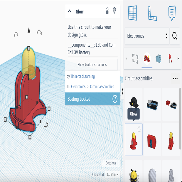 Christmas Tree LED Holder - Tinkercad