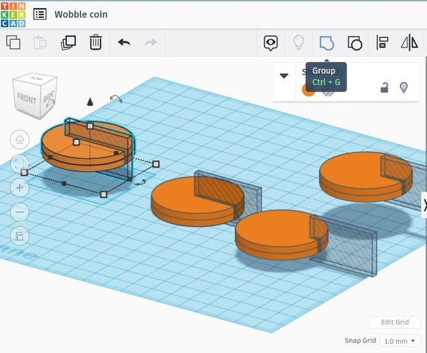 Wobble Coin Using Tinkercad for 3D Printing - Tinkercad