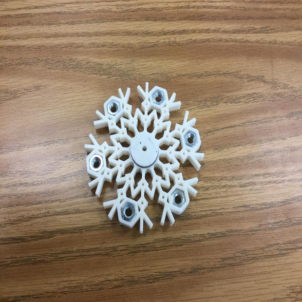 Snowflake Fidget Spinner - Tinkercad