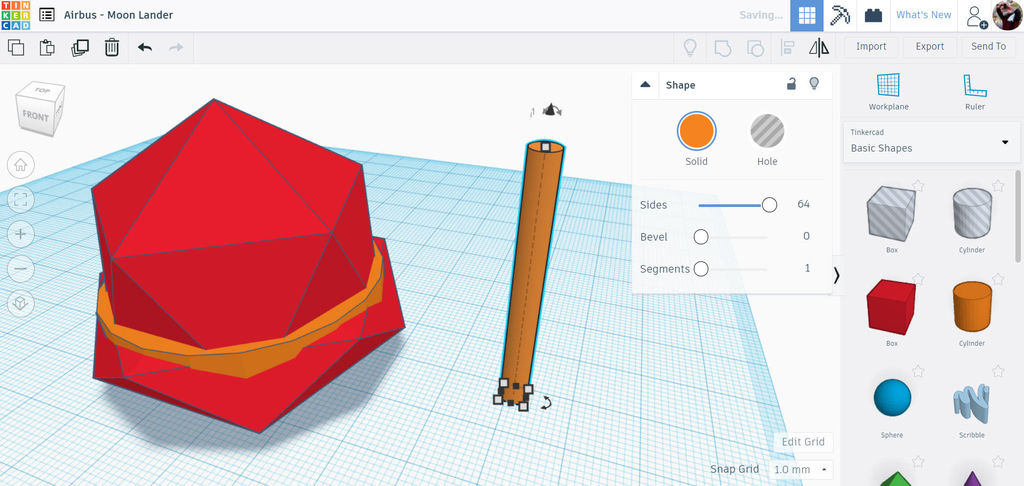 Design a Moon Lander in Tinkercad - Tinkercad