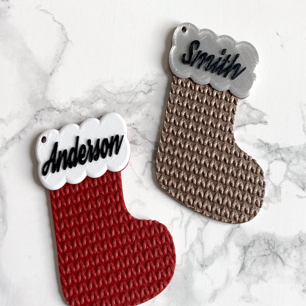 Customizable 3D Printed Stocking Ornament - Tinkercad