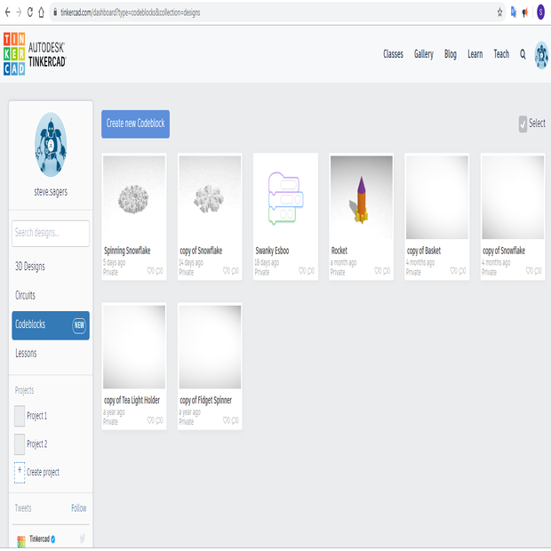 Snowflake Fidget Spinner - Tinkercad