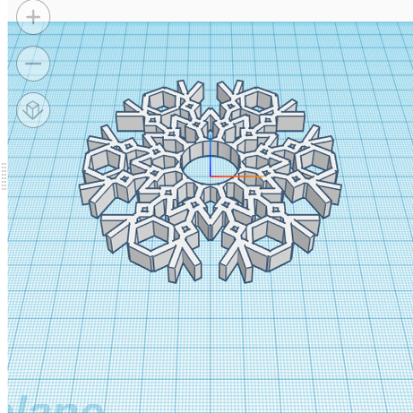 Snowflake Fidget Spinner - Tinkercad