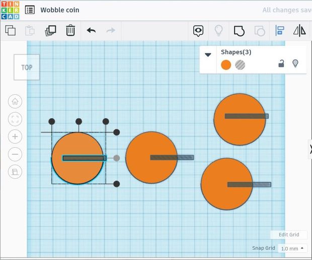 Wobble Coin Using Tinkercad for 3D Printing - Tinkercad