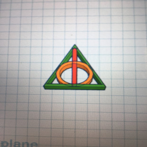 Deathly Hallows 3D Spinners and Pendant! - Tinkercad