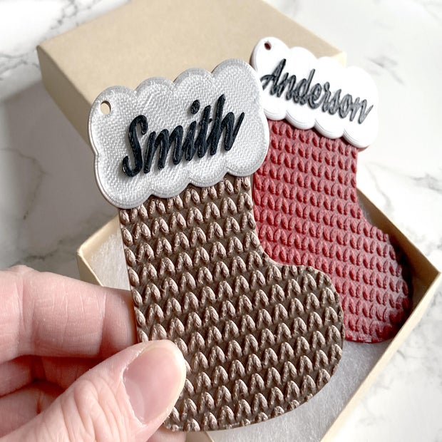 Customizable 3D Printed Stocking Ornament - Tinkercad