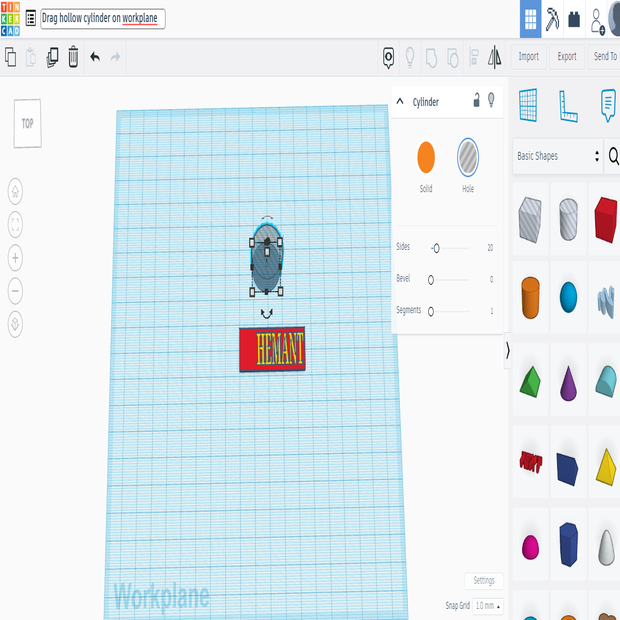 The Project Is Making Key Chain of the Students Name Using Tinkercad ...