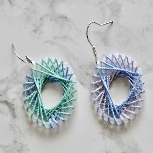 String Art Earrings and Necklace - Tinkercad