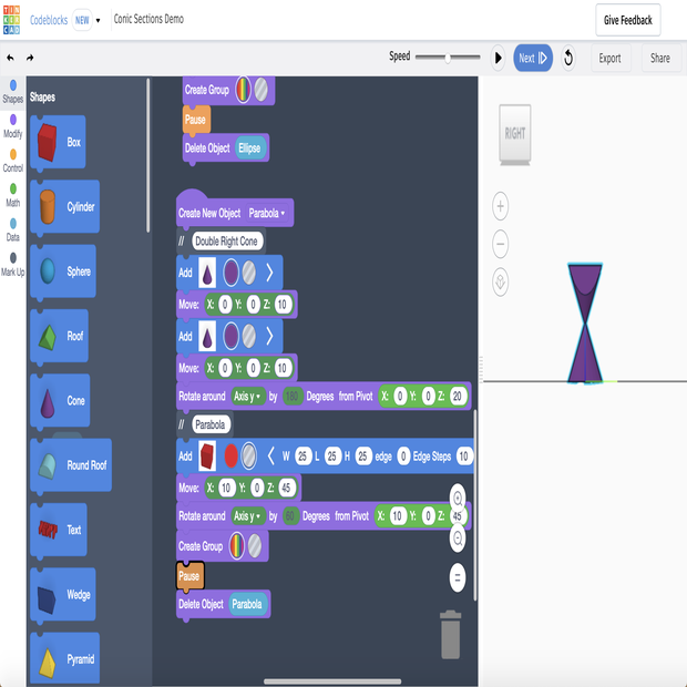 Learn About Conic Sections Using Tinkercad Codeblocks!! - Tinkercad