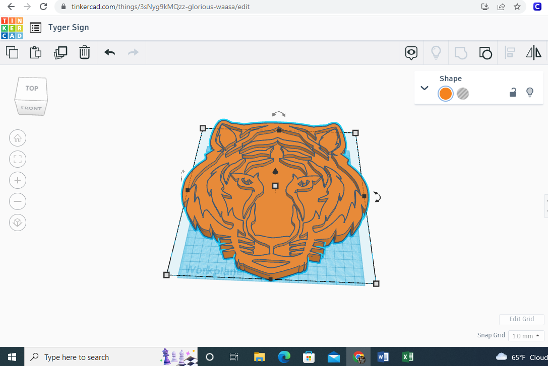 Multi Colored Sign Based Off of a Clip Art Image or Logo | Tinkercad