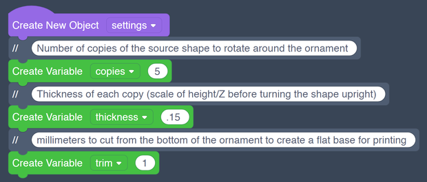 Ornament Generator With Tinkercad Codeblocks Tinkercad