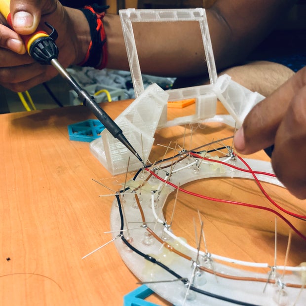 3D Printed Flashing LED Dial Clock - Tinkercad