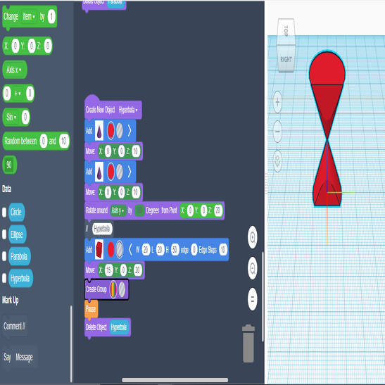 How to Make Conics Using Tinkercad (Codeblocks)? - Tinkercad