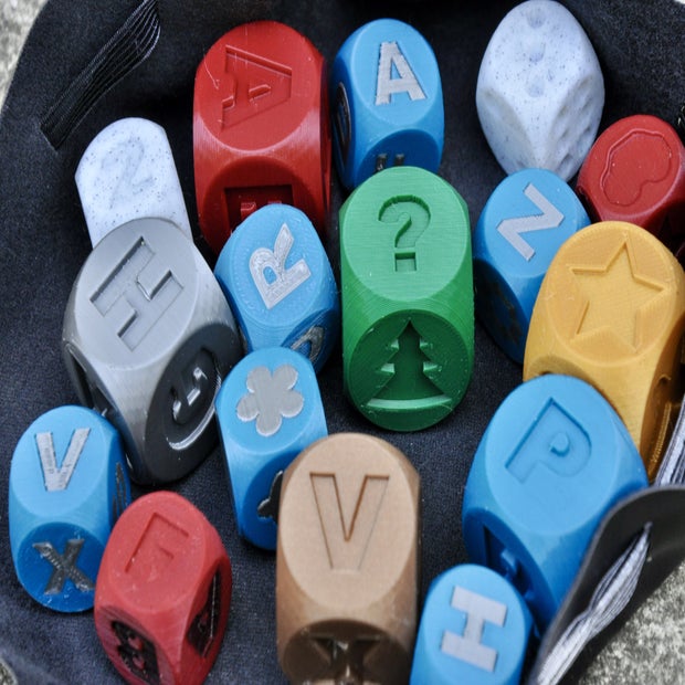 Alphabet Dice - Tinkercad