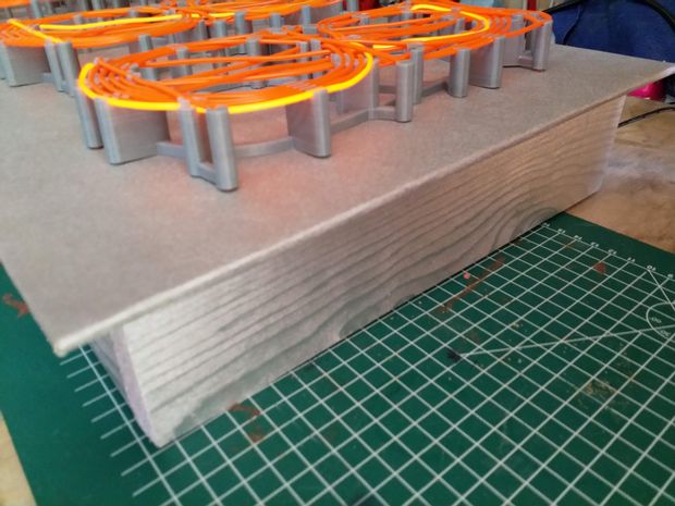 EL Wire Neon Nixie Style Clock - Tinkercad