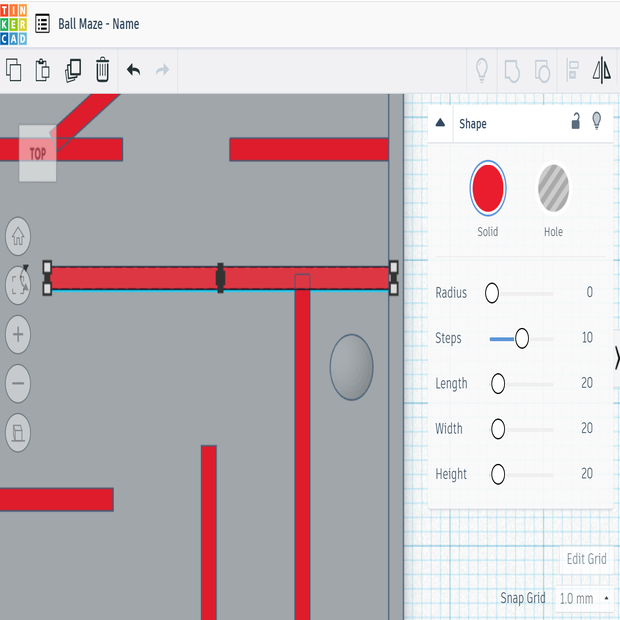 Moving Ball Maze - Tinkercad Student Project - Tinkercad