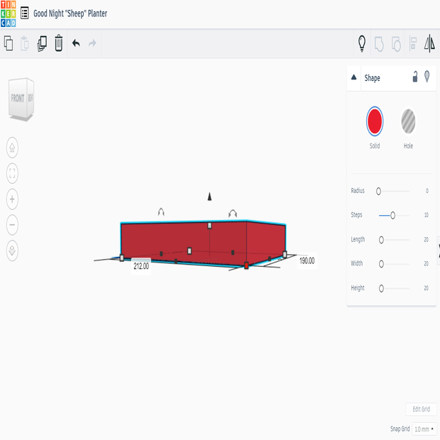 Good Night "Sheep" Planter - Tinkercad