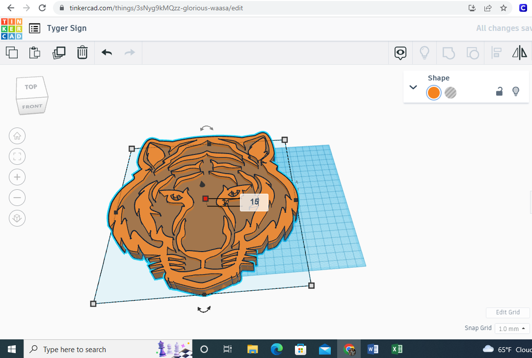 Multi Colored Sign Based Off of a Clip Art Image or Logo | Tinkercad