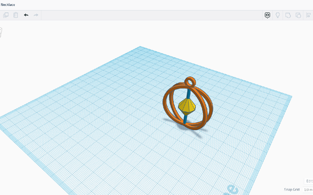 3d Printed Earrings and Pendant Set (designed in Tinkercad) - Tinkercad