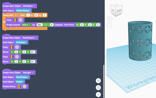 Code Generated Patterns In Tinkercad Tinkercad