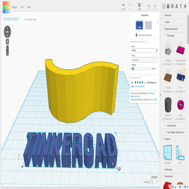 Tinkercad: Easy to Create Curve Text - Tinkercad