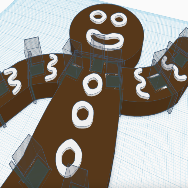 3D Print Articulated Gingerbread Man + Articulated Joint - Tinkercad